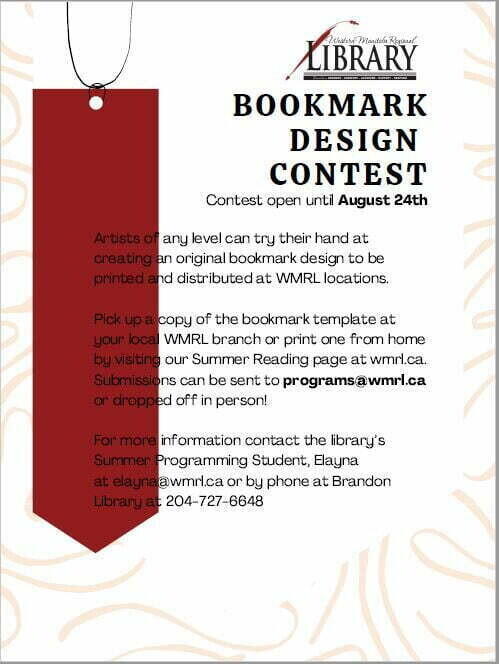 Bookmark Design Contest | Western Manitoba Regional Library
